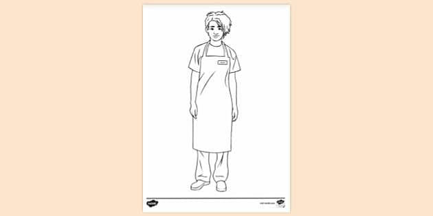 FREE! - Shop Assistant Colouring Sheet (Teacher-Made)