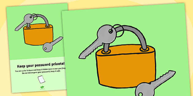 Computing Area Reminder Poster Keep Your Password Private - ict