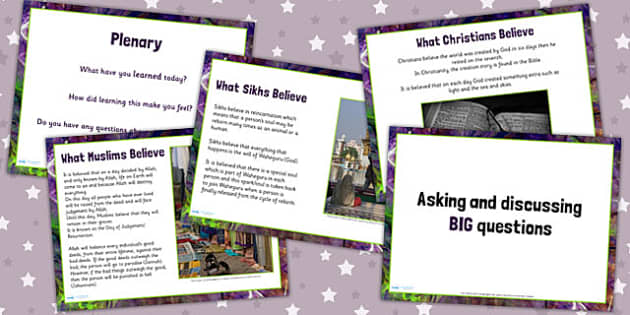 Asking and Discussing BIG Questions RE PowerPoint - Twinkl