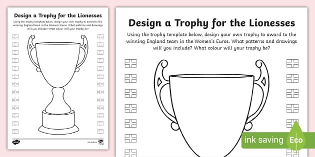 Design a Trophy for the Lionesses Activity Sheet,Euros