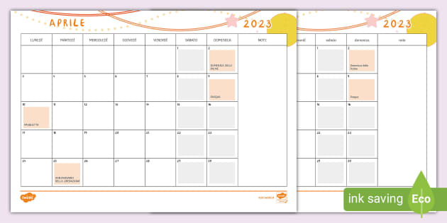 Calendario Aprile 2023 | Twinkl (teacher made) - Twinkl