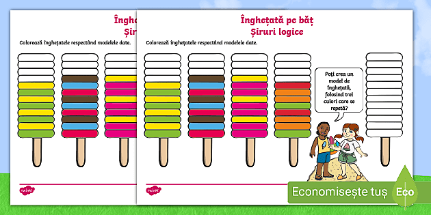 Înghețată pe băț: Șiruri logice – Activitate