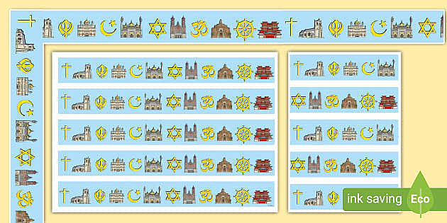 RE Symbols Display Border - Twinkl