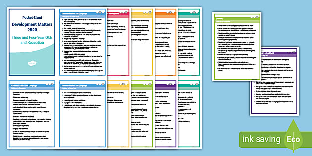 EYFS Pocket-Sized Development Matters 2020: 3 and 4-Year-Olds and Reception