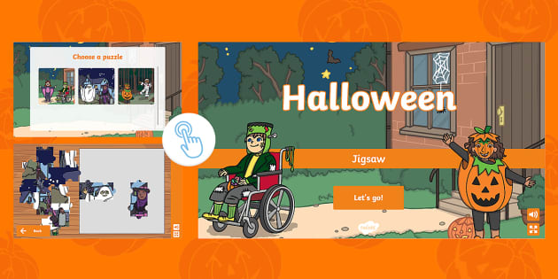 Halloween Interactive Jigsaw KS1 (teacher made) - Twinkl