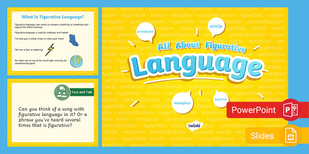 All About Figurative Language PowerPoint & Google Slides for 6th-8th Grade