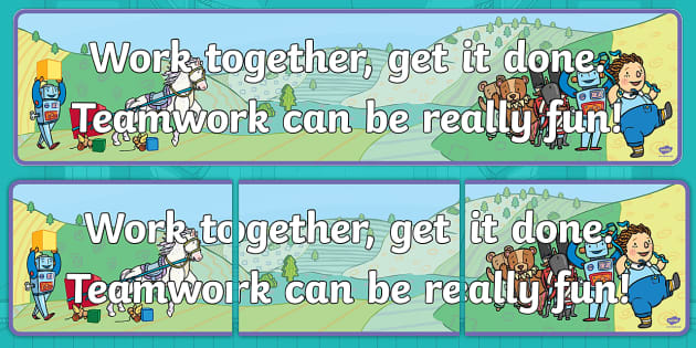 The Old Toy Room: Teamwork Banner (teacher made) - Twinkl