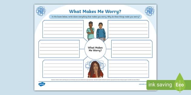 * NEW * What Makes Me Worry Mind Map (professor feito) * NEW * What Makes Me Worry Mind Map (professor feito)