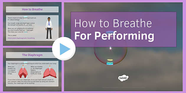 Oracy: How to Breathe for Performing PowerPoint - Twinkl