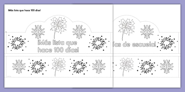 100th Day of School Crown - Spanish (creat de profesori)