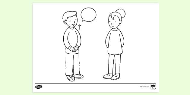 FREE! - Child Holding Head Up Keeping Still Speaking Colouring Sheet