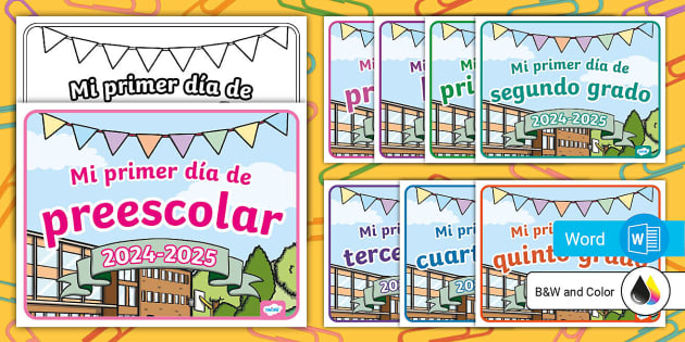 Anuncios editables: ¡Mi primer día de clases! - Twinkl