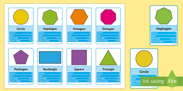 2D Shapes Top Cards Game (teacher made)
