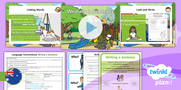 Language Conventions: Writing a Sentence Lesson