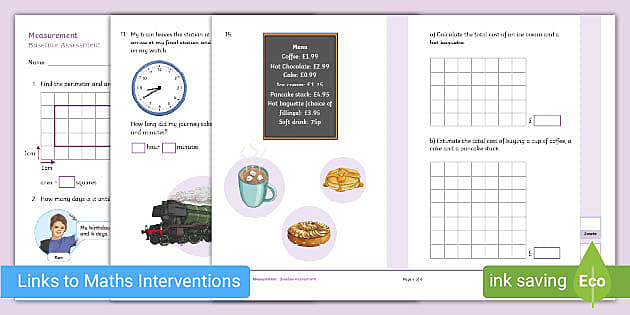 👉 Year 5 Measurement Baseline Assessment (teacher made)