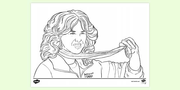 FREE! - Liz McColgan Colouring | Colouring Sheets - Twinkl