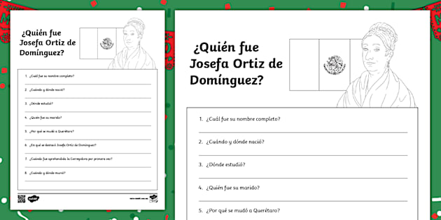 Hoja de actividad: ¿Quién fue Josefa Ortiz de Domínguez?