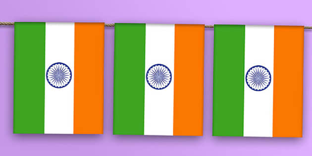 India Flag Bunting (Teacher-Made) - Twinkl