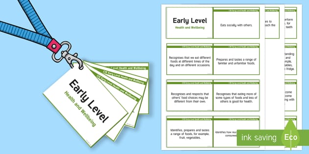 CfE Early Level Health and Wellbeing (Food and Health) Lanyard-Sized CfE Early Level Health and Wellbeing (Food and Health) Lanyard-Sized