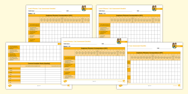 Twinkl Phonics Level 5 'I Can' Statements - Assessment Checklist