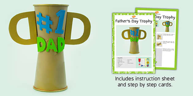 Father's Day Trophy Craft Instructions - fathers day, trophy, craft