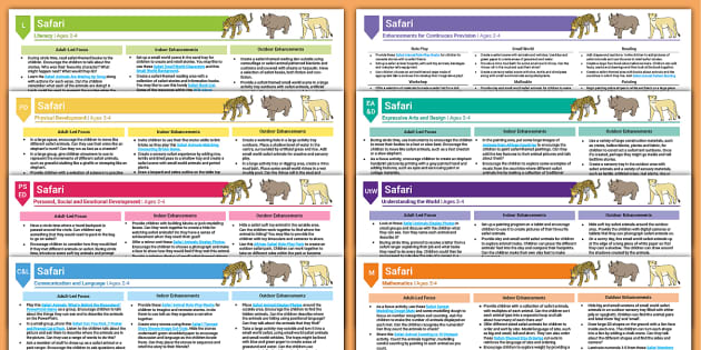 Safari Activity Planning & Continuous Provision Ideas (2-4)