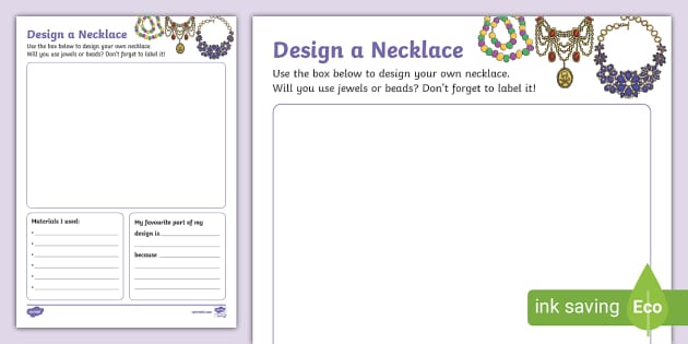 Design a Necklace Activity (Teacher-Made) - Twinkl