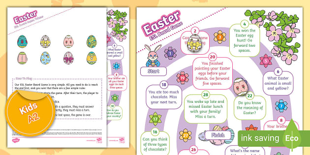 ESL Easter Board Game (teacher made) - Twinkl