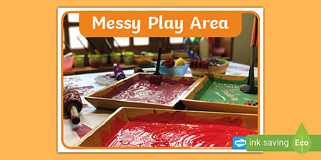 Messy Play Area Photo Sign (teacher made)