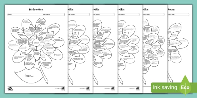 * NEW * EYFS Birth to Five 'I Can' Assessment Flower Pack