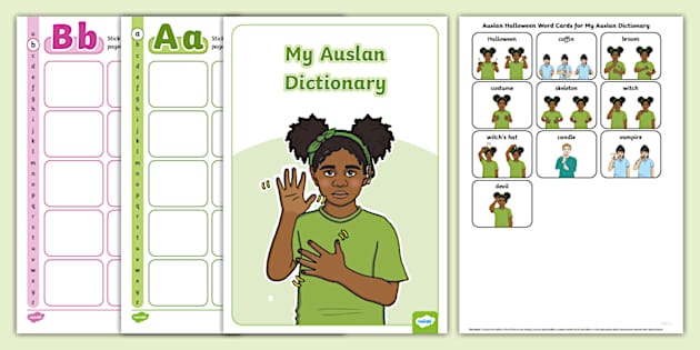 Auslan Halloween Word Cards For My Auslan Dictionary