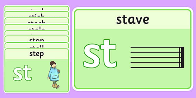 Initial 'st' Blend Playdough Mats (teacher made) - Twinkl