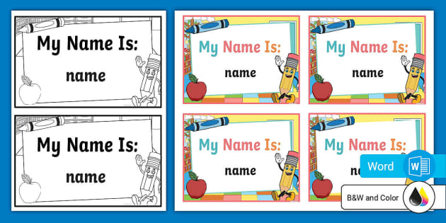 Editable Student Name Tags (Hecho por educadores) - Twinkl Editable Student Name Tags (Hecho por educadores) - Twinkl