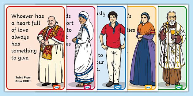 Catholic Saints Quotes Display Posters (teacher made)