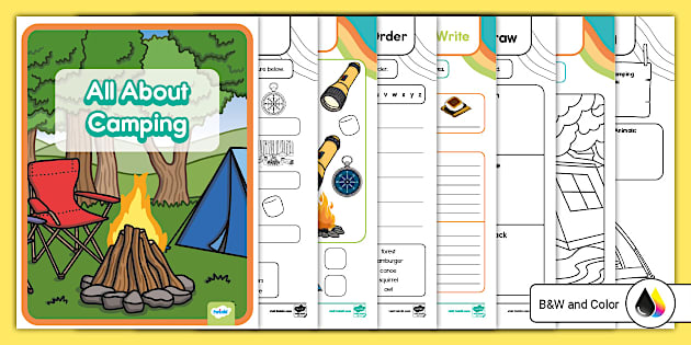 All About Camping Activity Booklet for K-2nd Grade - Twinkl