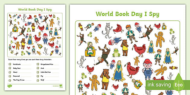 World Book Day I Spy Activity (teacher made)
