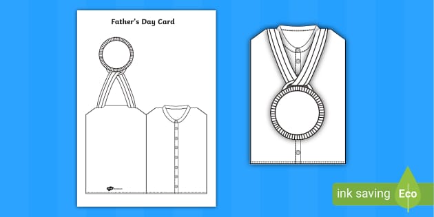 Father's Day Cut and Colour Craft Card (Teacher-Made)