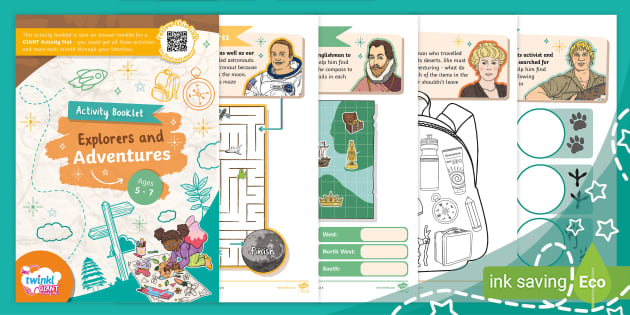 Explorers and Adventures Activity Booklet (Ages 5 - 7)