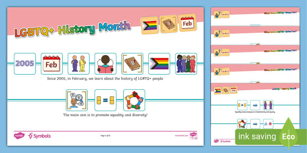 Twinkl Symbols: LGBTQ+ History Month Fact File - Twinkl