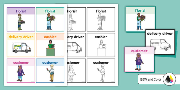 Flower Shop Dramatic Play Badges