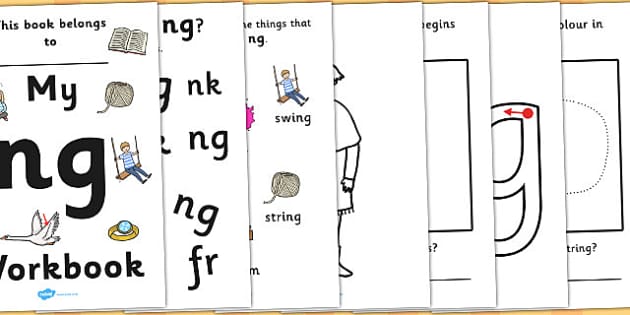 My 'ng' Letter Blend Workbook (Hecho por educadores)