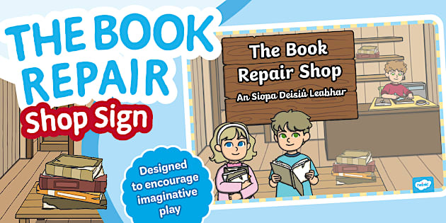 The Book Repair Shop Sign