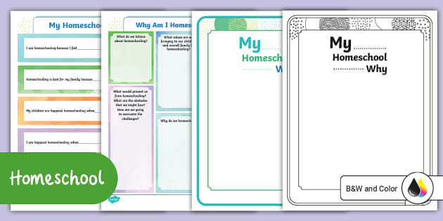 Why Am I Homeschooling Journal Pages (teacher made) - Twinkl