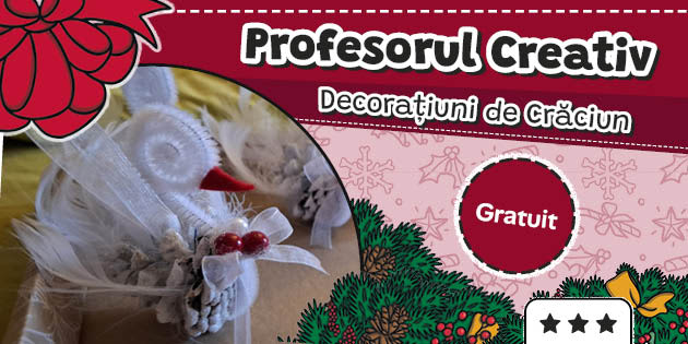 Lebăda de Crăciun Profesorul creativ Decorațiuni de Crăciun