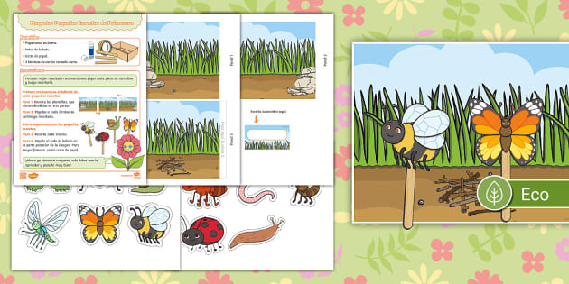 Maqueta: Pequeños Insectos de Primavera - Twinkl