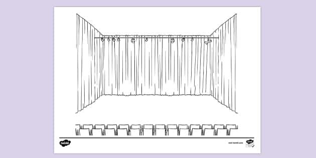 FREE! - drama stage colouring sheet | Colouring Pages