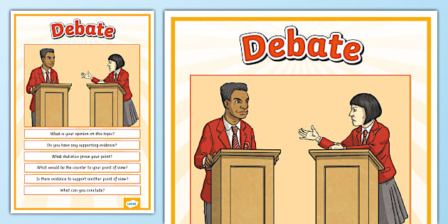 Debate Prompt Display Poster - Twinkl English (teacher made) Debate Prompt Display Poster - Twinkl English (teacher made)
