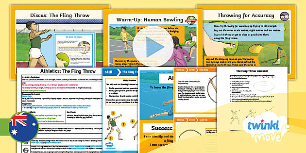 Move PE Year 5 Athletics Lesson 5: The Fling Throw Lesson Pack