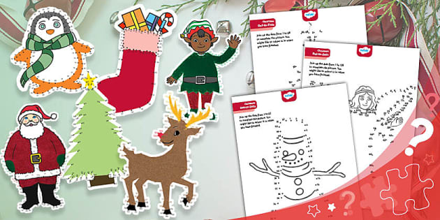 Christmas Dot to Dot Ultimate Puzzle Pack - Twinkl Puzzled