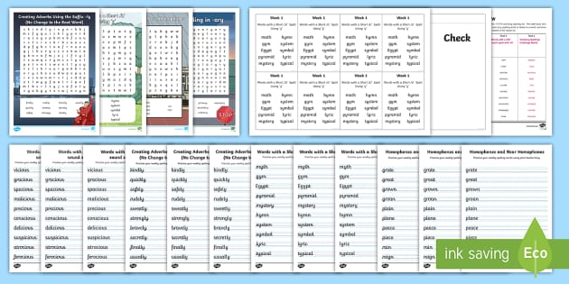 Year 3 Term 1 to 3 Handwriting Practice Bumper Spelling Pack